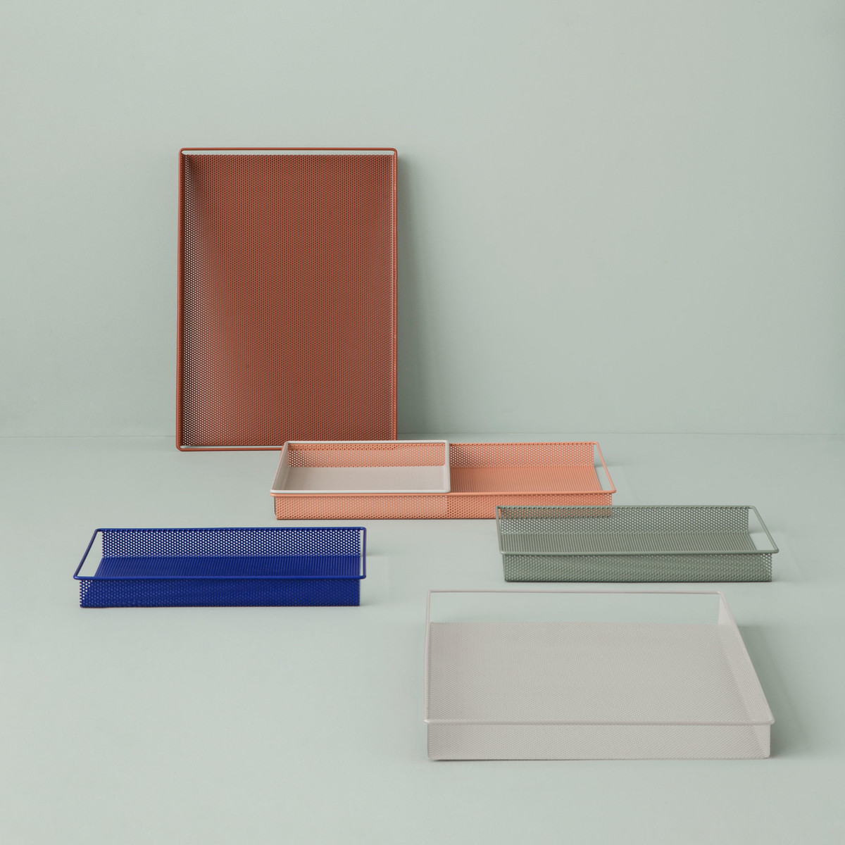 Groene metalen tray - large | Gouts et couleurs