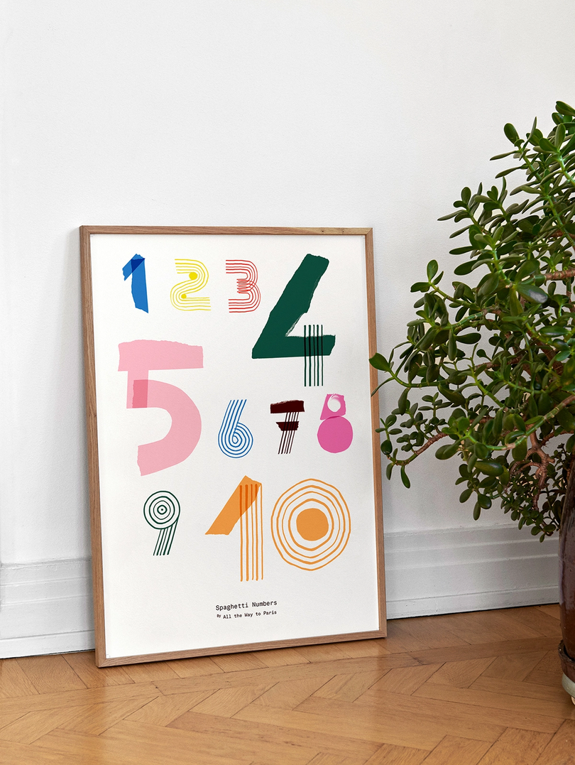 Spaghetti numbers - 50 x 70 | Gouts et couleurs